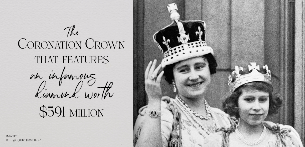 The coronation crown that features an infamous diamond worth $591 ...